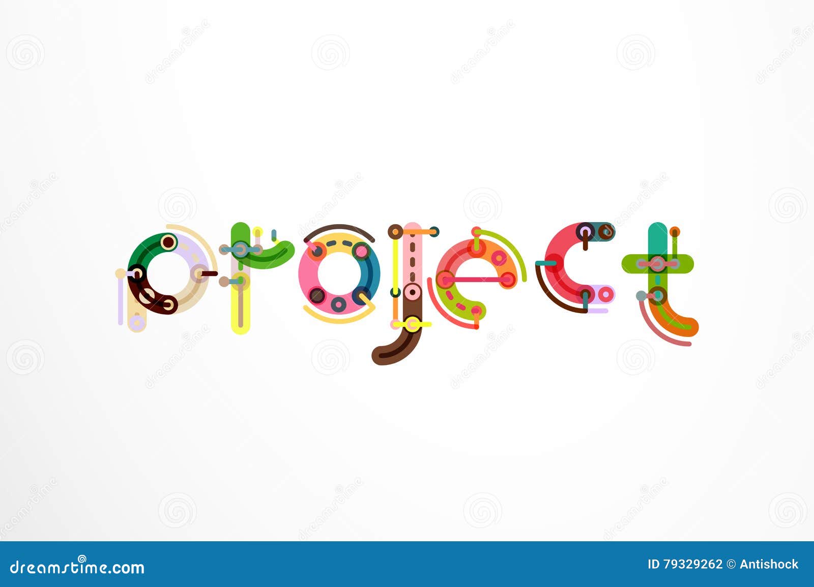 Project word letter banner stock vector. Illustration of media - 79329262