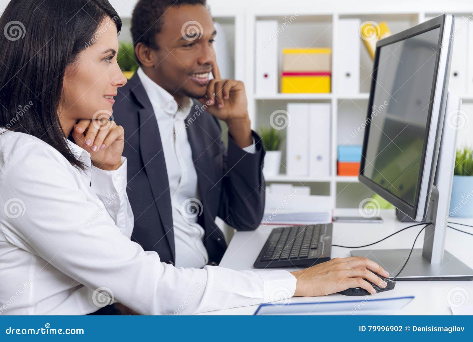 Project work in action stock photo. Image of notebook - 79996902