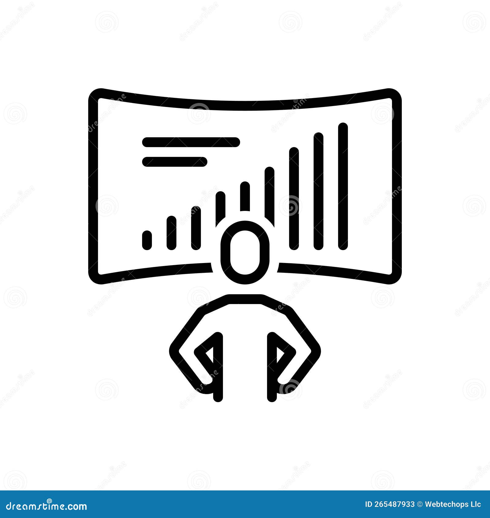 Black Line Icon for Projected, Plan and Material Stock Vector ...