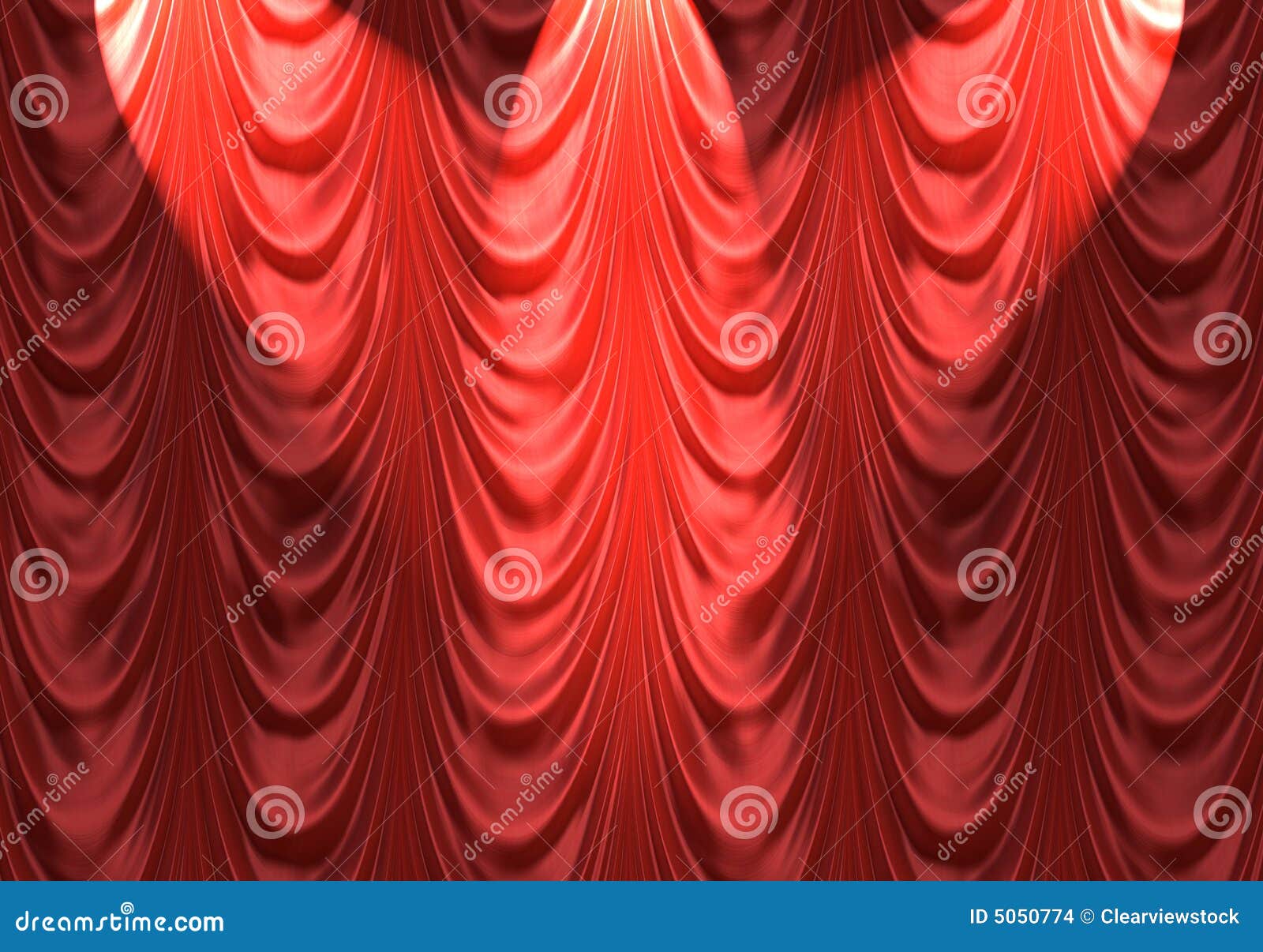 Projecteur Sur Le Rideau Rouge Illustration de Vecteur - Illustration ...