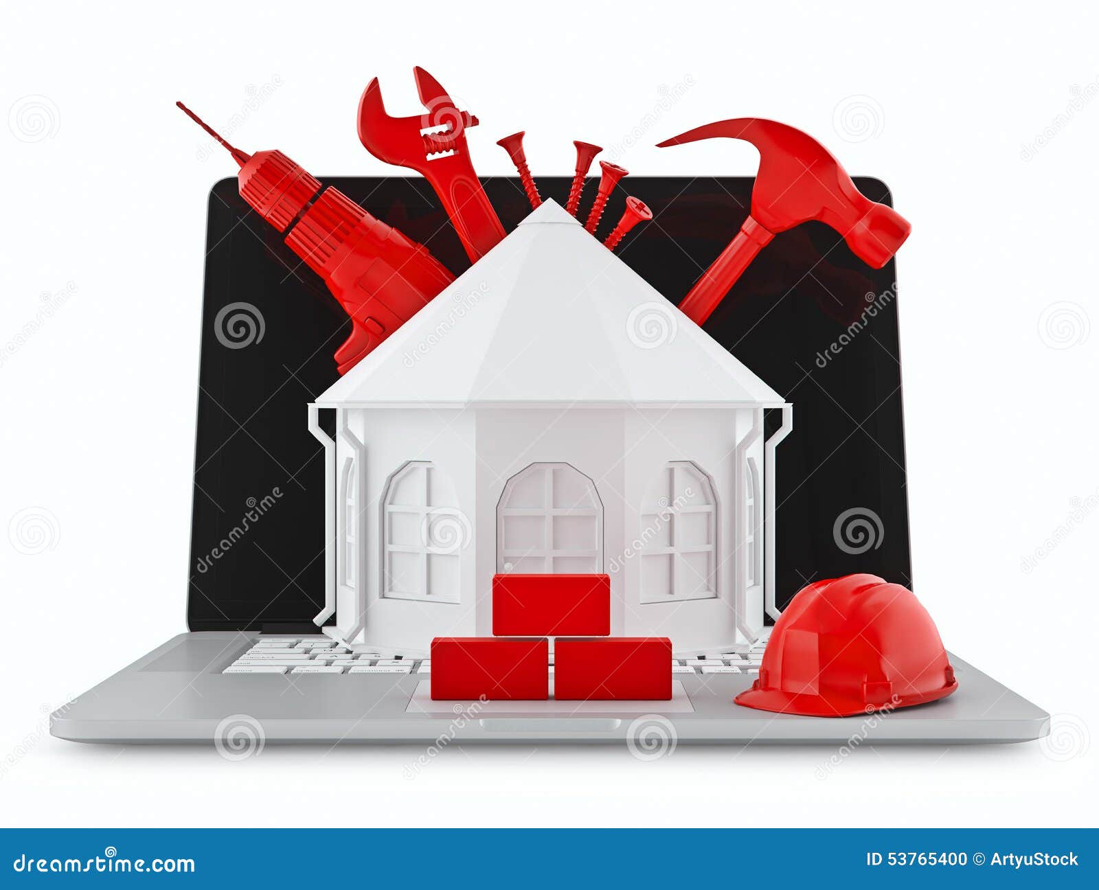 Projecting houses stock illustration. Illustration of architecture ...