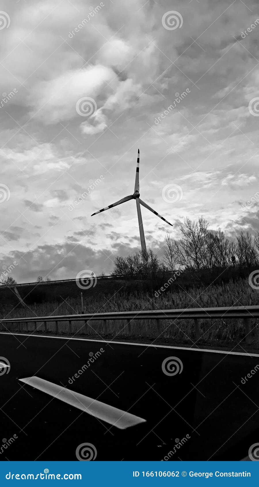 The Projection of an Beautiful Austrian Windmill Stock Photo - Image of ...