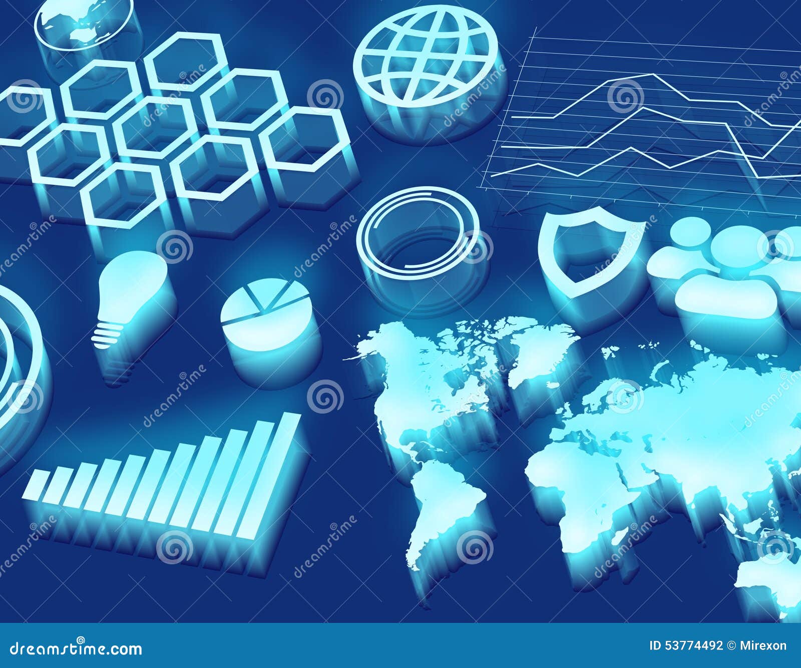 Projection Icons in Each Other. World Map and Stock Illustration ...