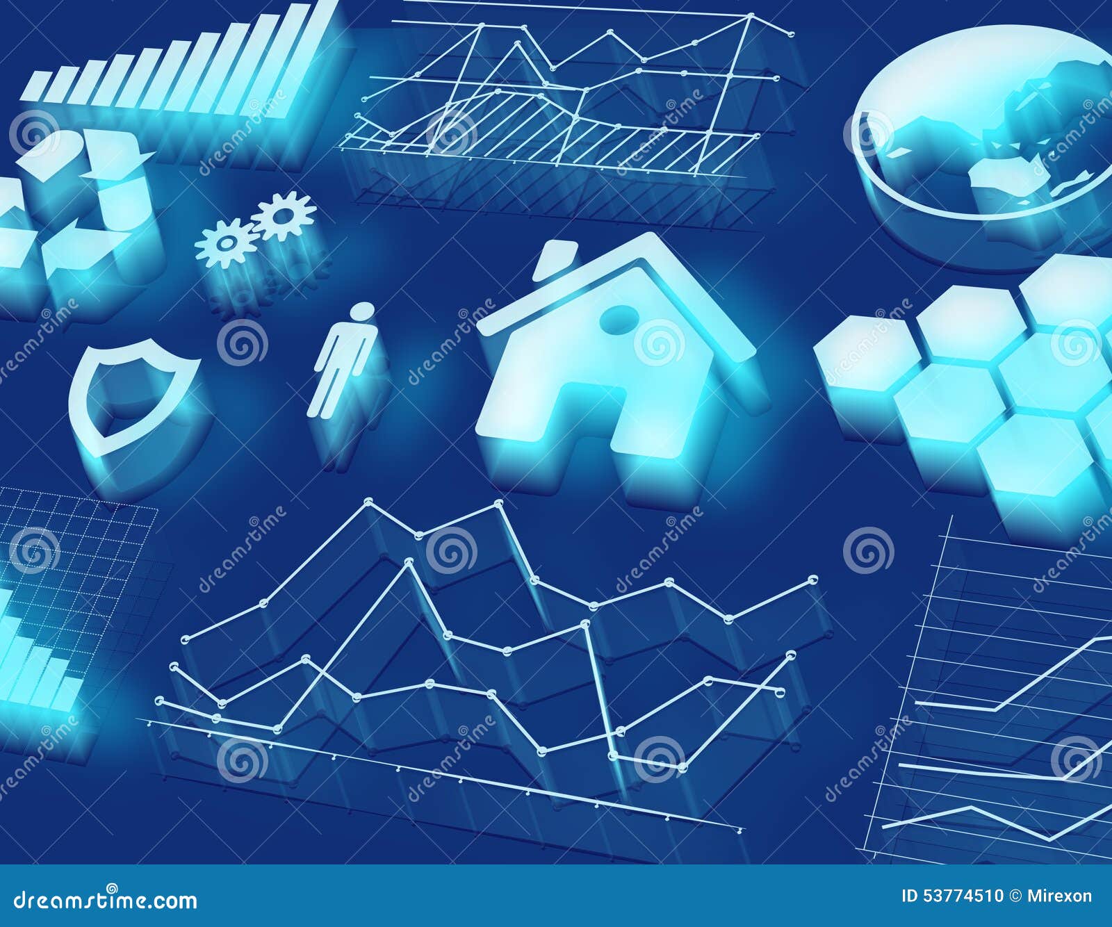 Projection Icons in Each Other. World Map and Stock Illustration ...