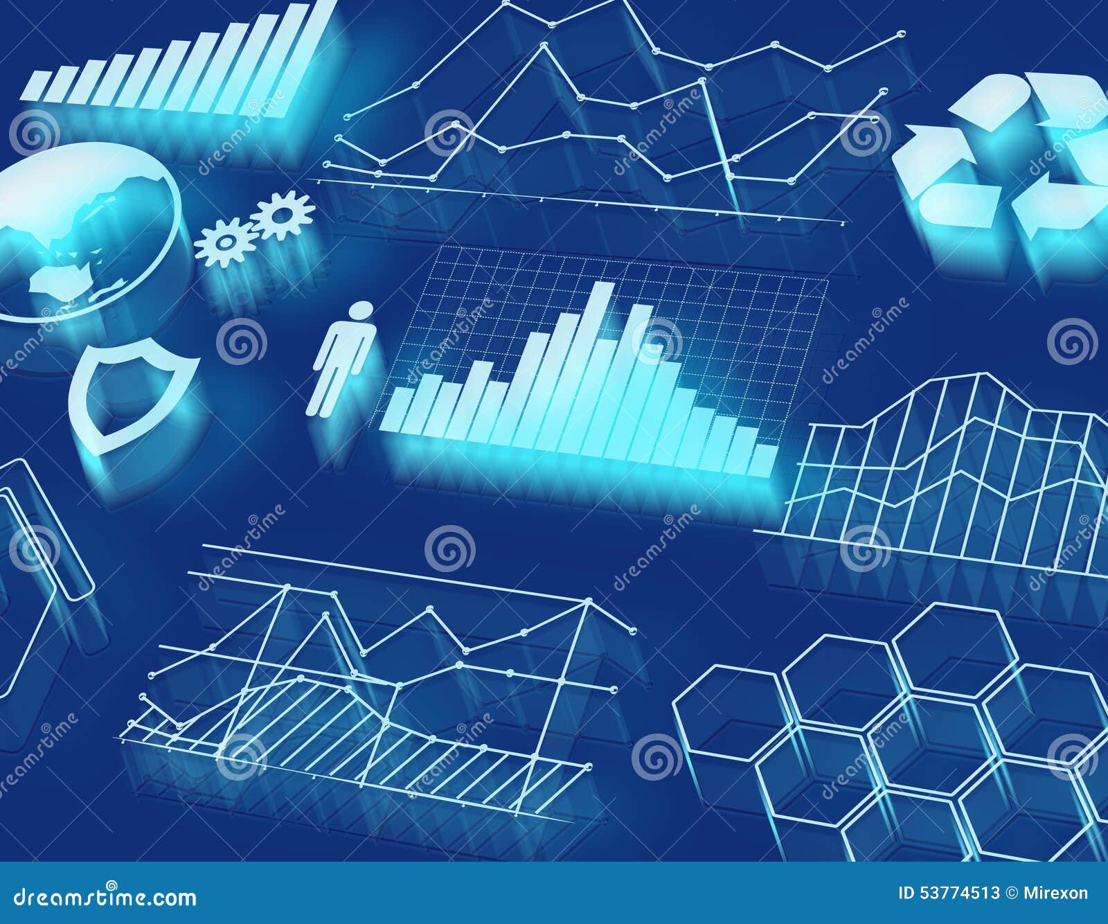 Projection Icons in Each Other. World Map and Stock Illustration ...