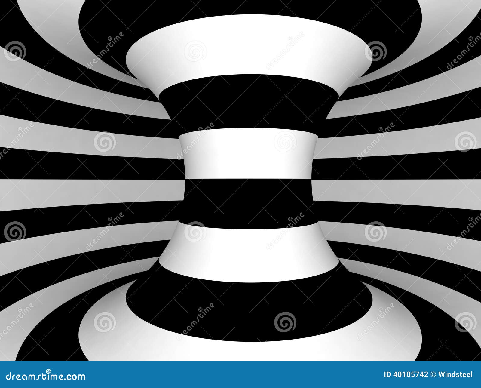 Projection Noire Et Blanche De Rayures Sur Le Tore. Illustration Stock ...