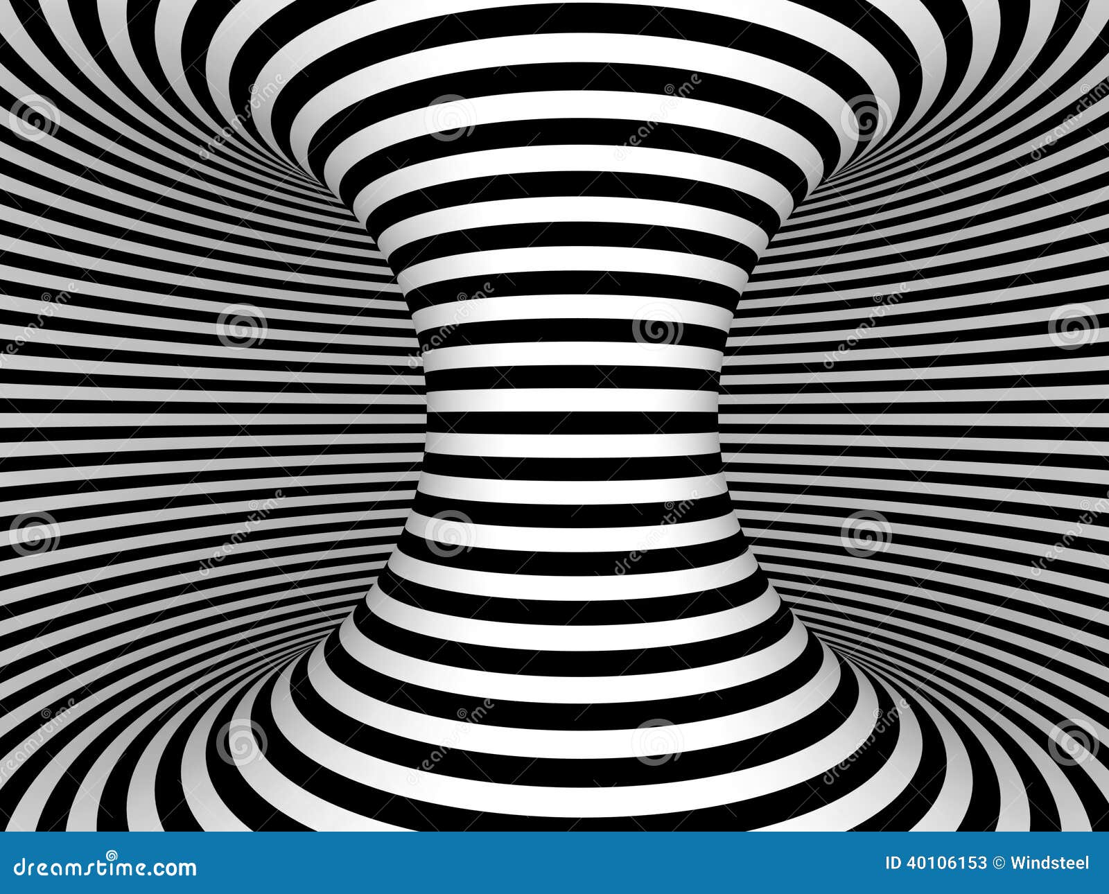 Projection Noire Et Blanche De Rayures Sur Le Tore. Illustration Stock ...