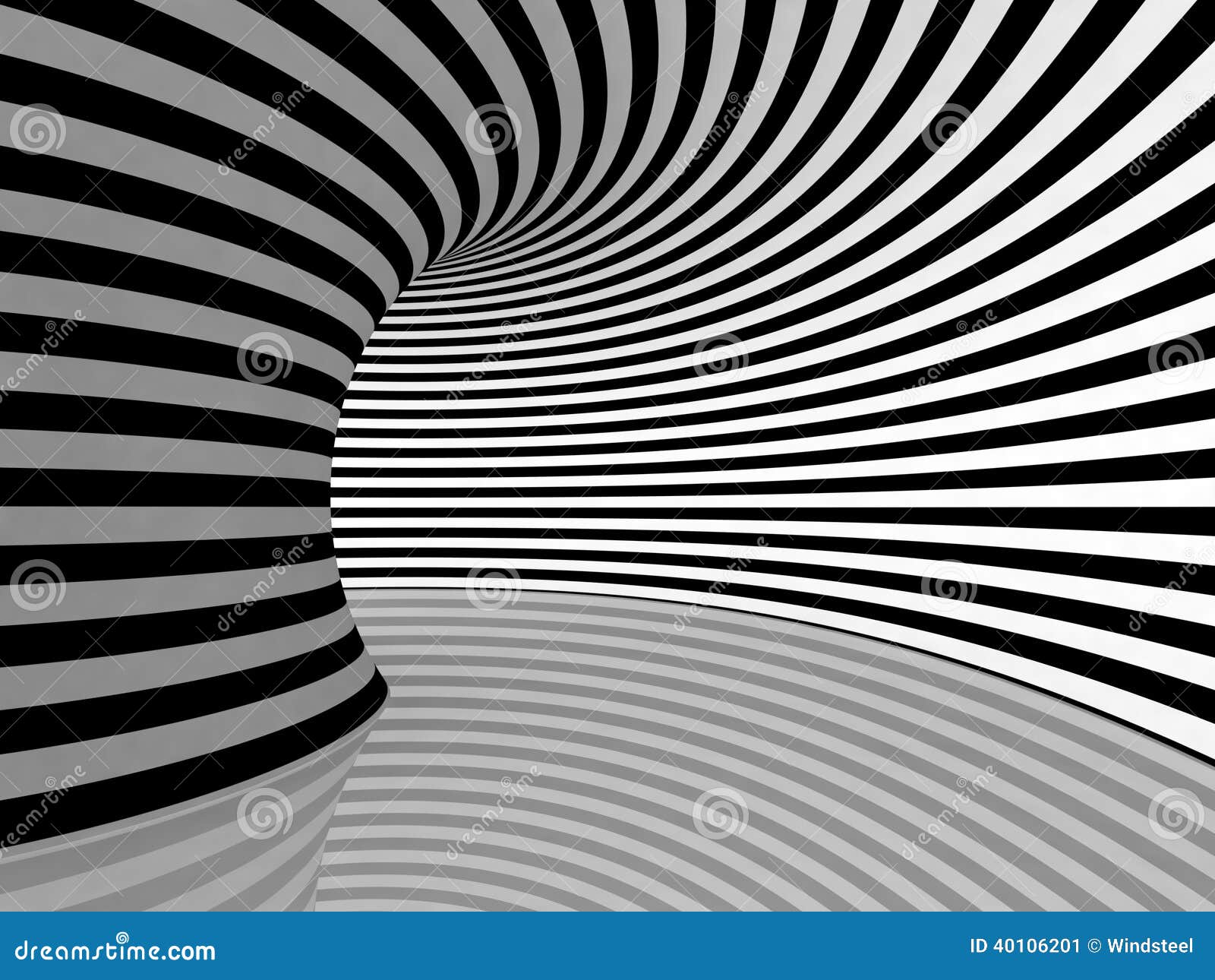 Projection Noire Et Blanche De Rayures Sur Le Tore. Illustration Stock ...