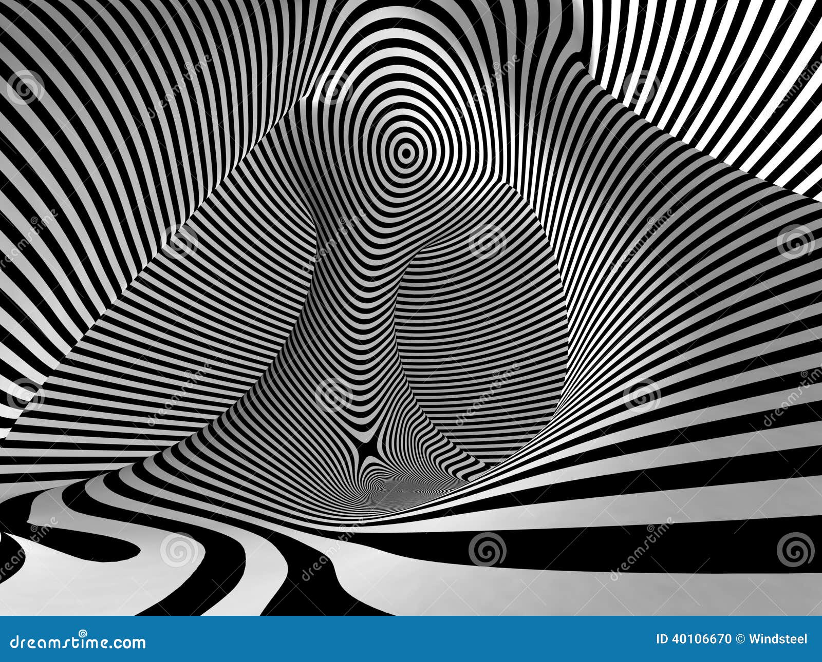 Projection Noire Et Blanche De Rayures Sur Le Tore. Illustration Stock ...