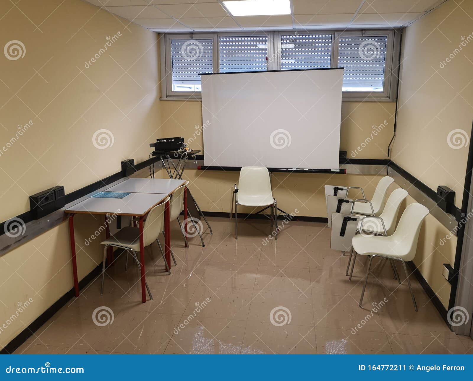 Projection Room with Slide Projector Stock Image - Image of stain ...