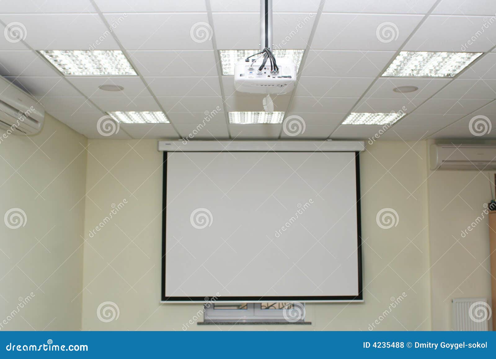 Projection Screen in the Boardroom Stock Photo - Image of boardroom ...