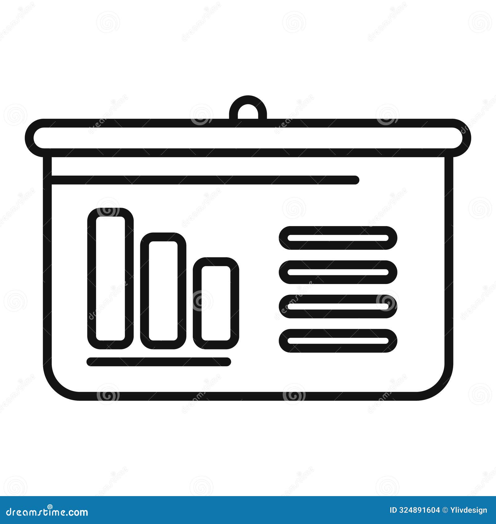 Projection Screen Showing Marketing Data with Infographic Chart Stock ...