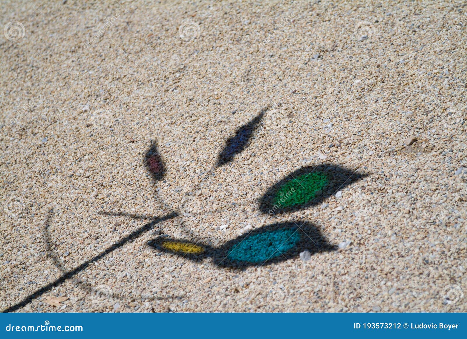 Projection of a Structure on the Sand Stock Photo - Image of creative ...