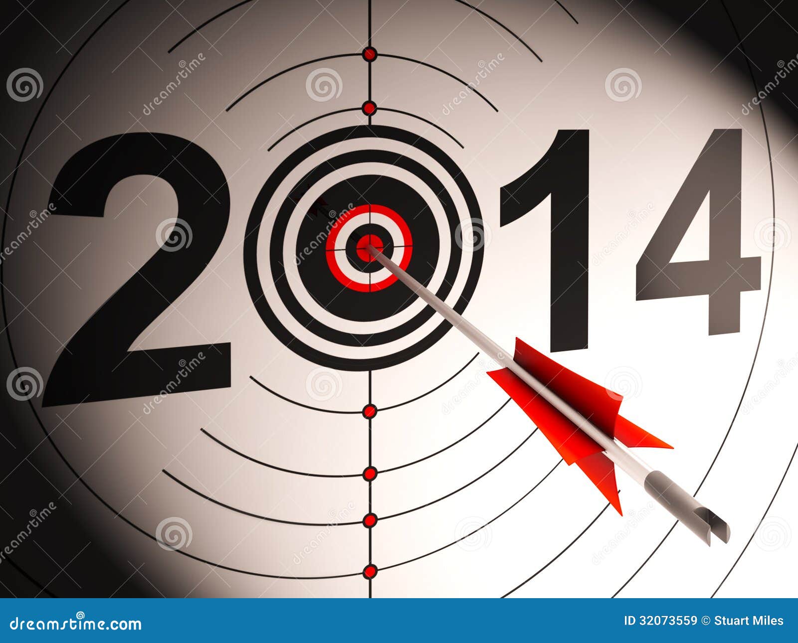 2014 Projection Target Shows Successful Future Stock Illustration ...