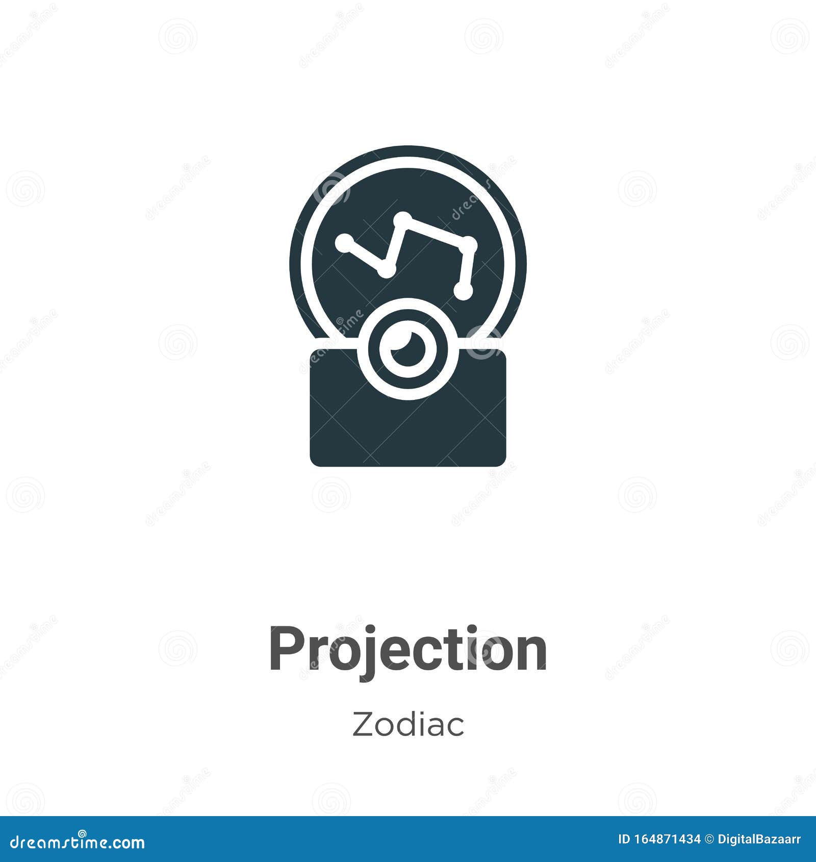 Projection Vector Icon on White Background. Flat Vector Projection Icon ...