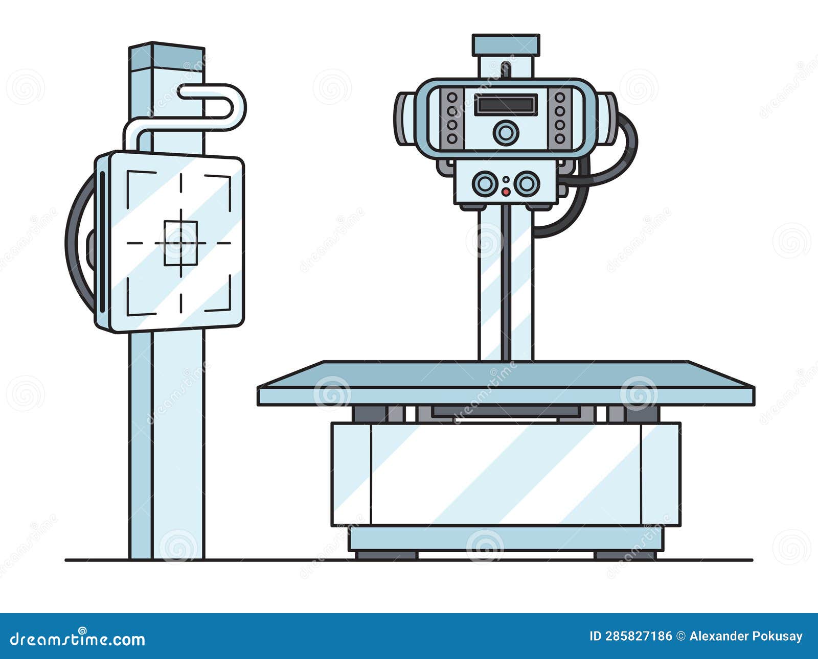 Projectional Radiography X-ray Medical Machine Stock Vector ...