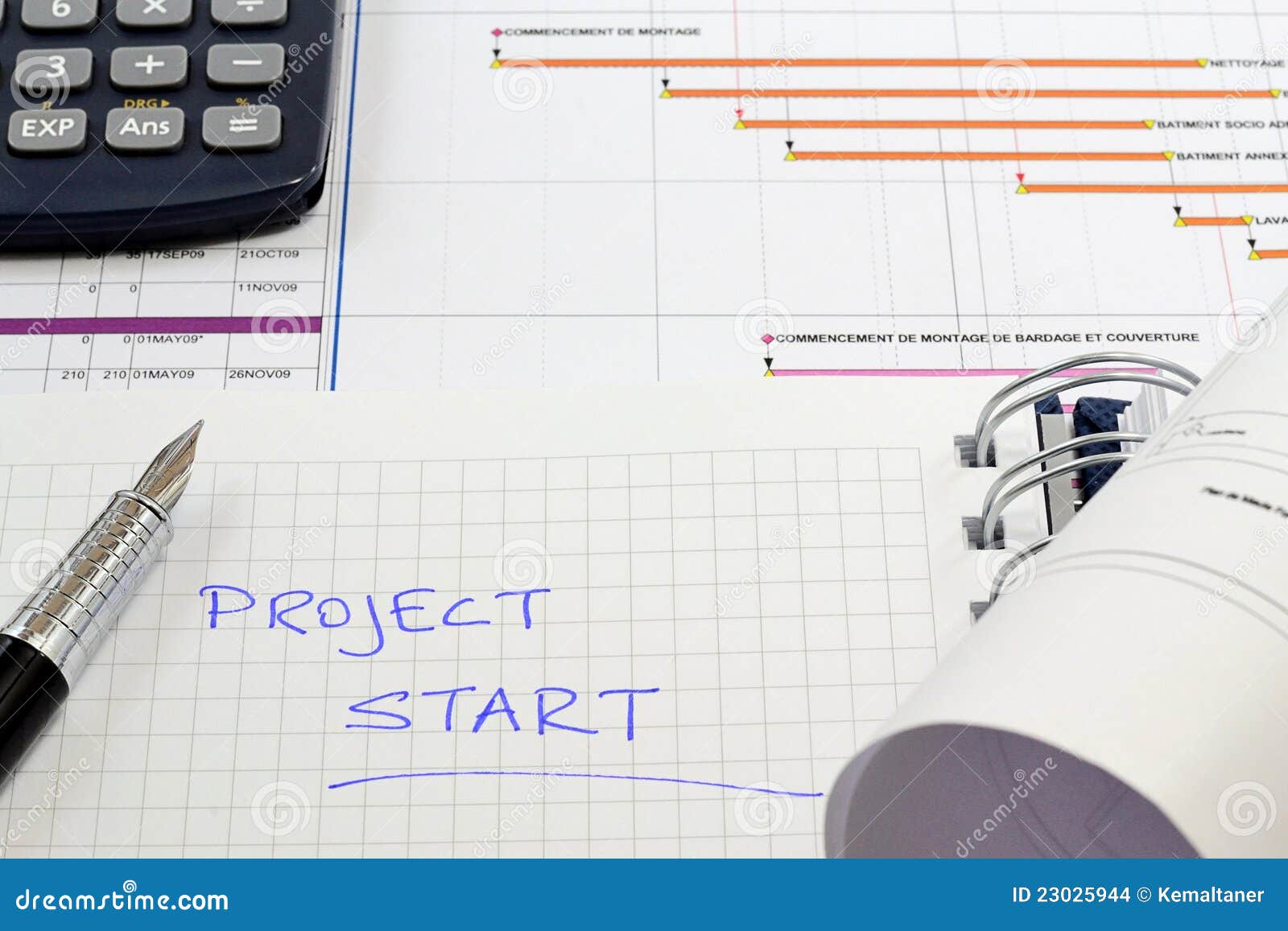 Projectleiding - Het Project Van De Bouw Planning Stock Foto - Image of ...