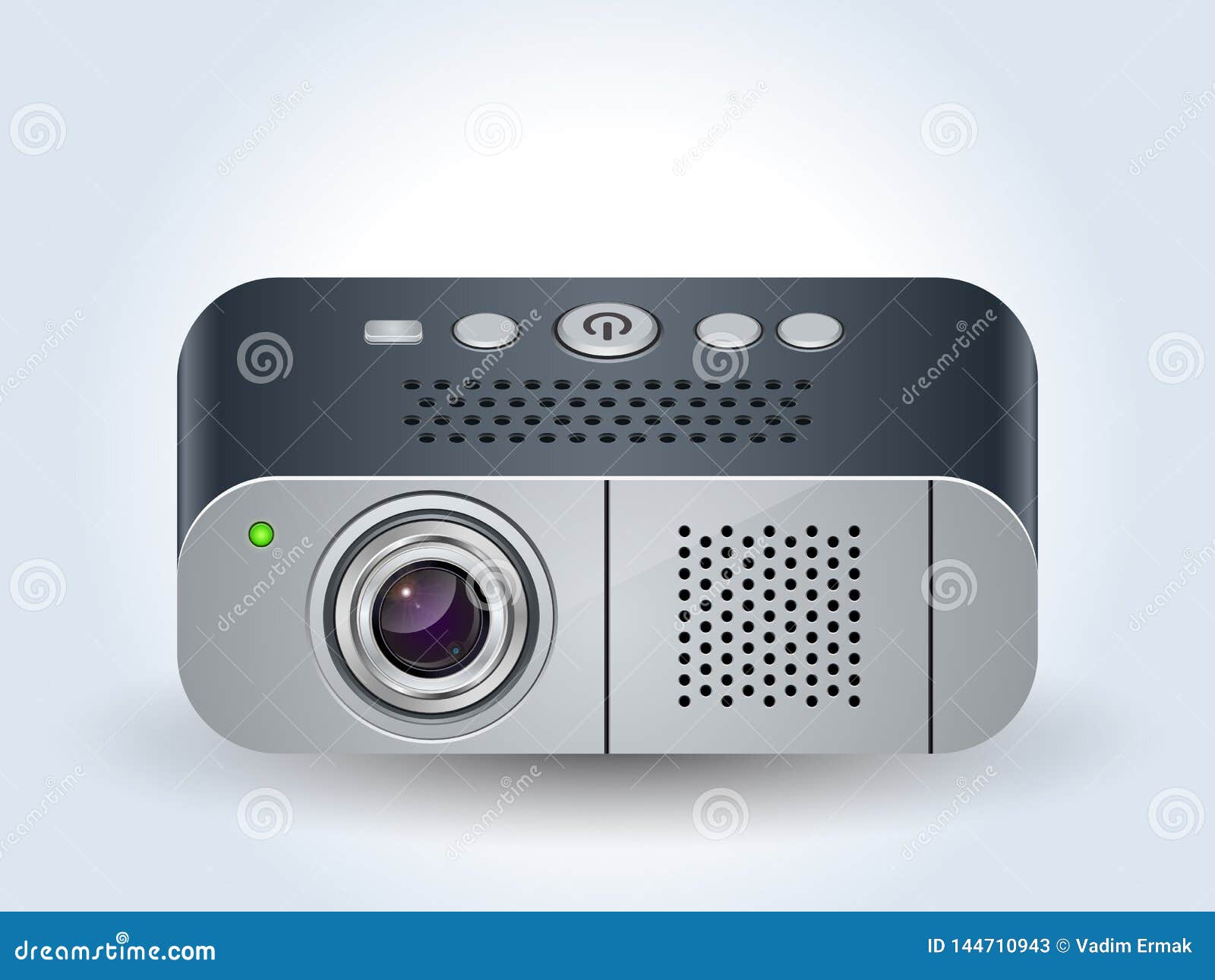 Multimedia Projector Vector Icon Stock Vector - Illustration of show ...