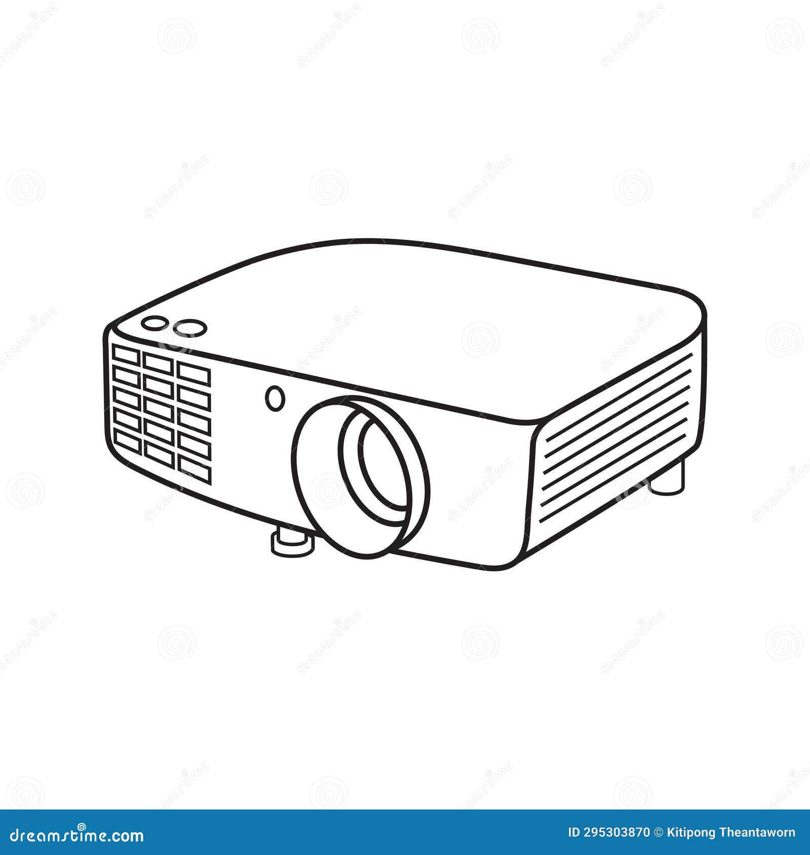 Perspective View of LCD Projector Video Presentation and Home ...