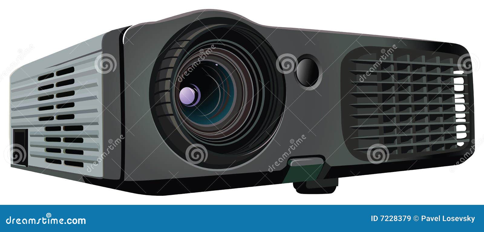 Projector stock vector. Illustration of grey, projector - 7228379