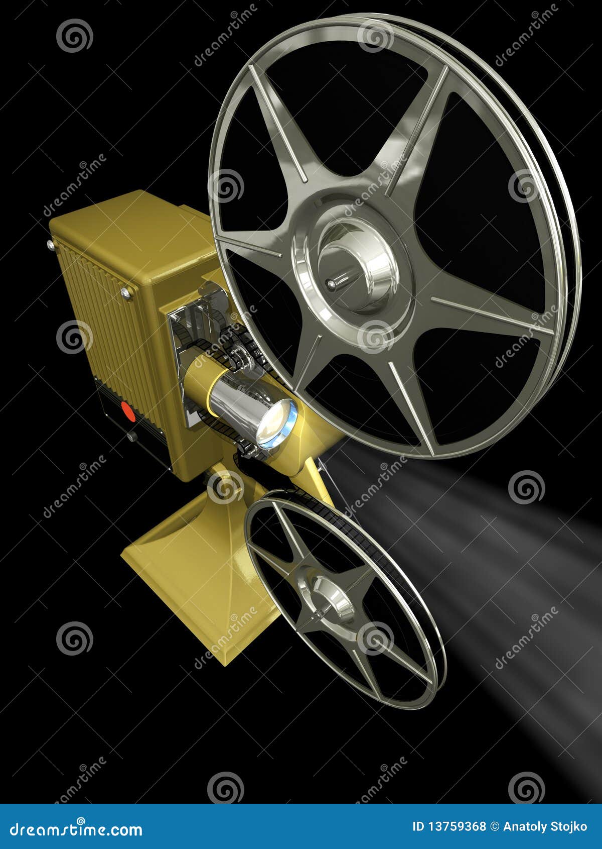 Projector Film Shows a Film Stock Illustration - Illustration of show ...