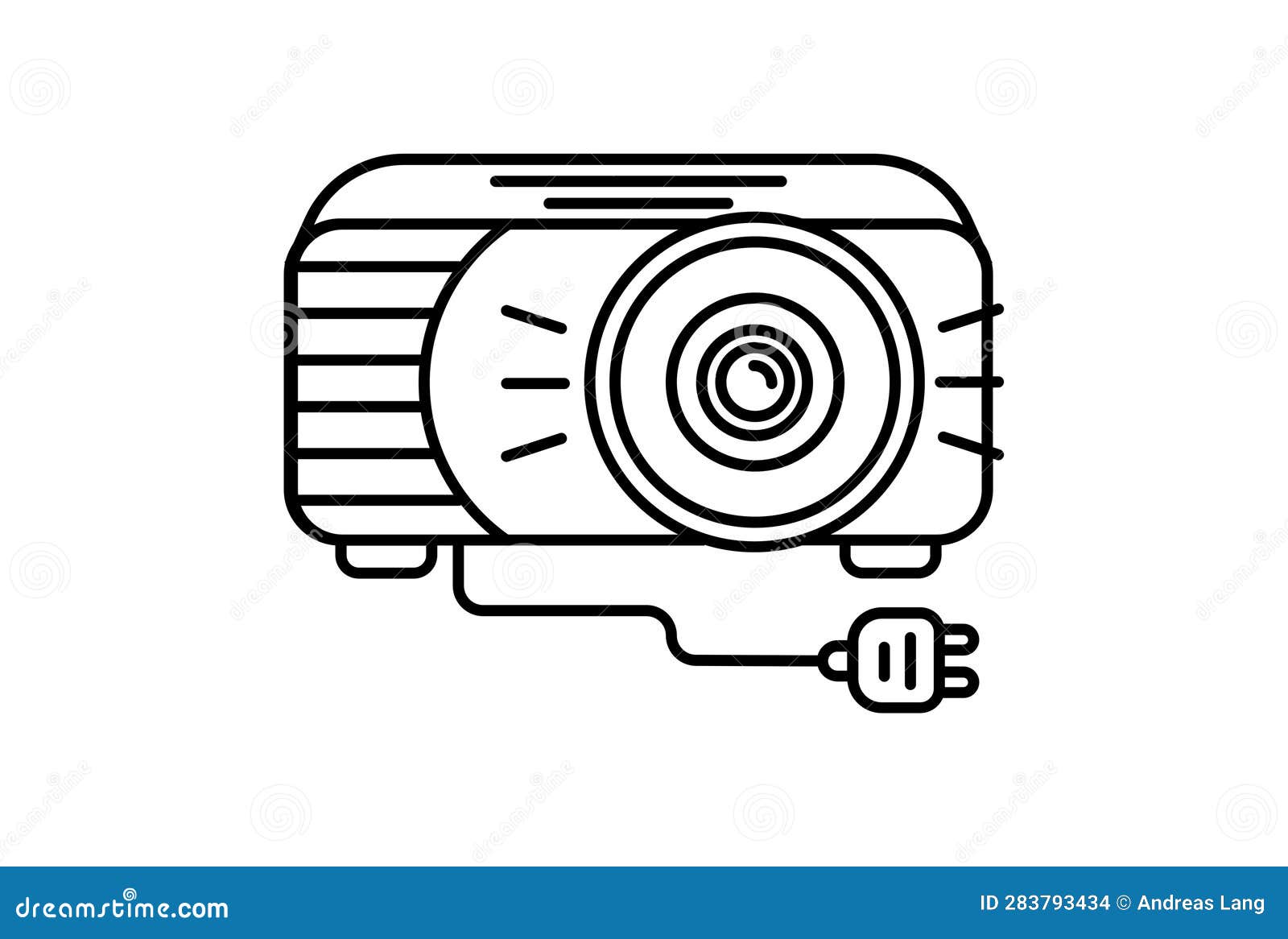 Projector Technology Monoline Symbol Icon Logo For Graphic Design, UI ...
