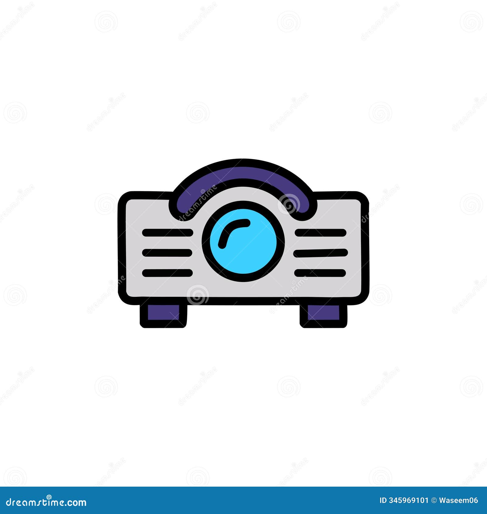 Projector Flat Icon. Single High Quality Outline Symbol for Web Design ...