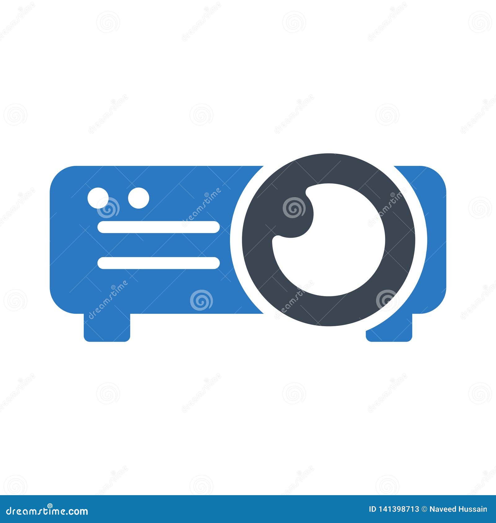 Projector Glyph Color Flat Vector Icon Stock Vector - Illustration of ...