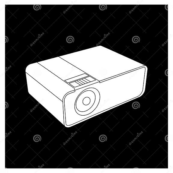 Projector icon design stock vector. Illustration of lined - 343598559