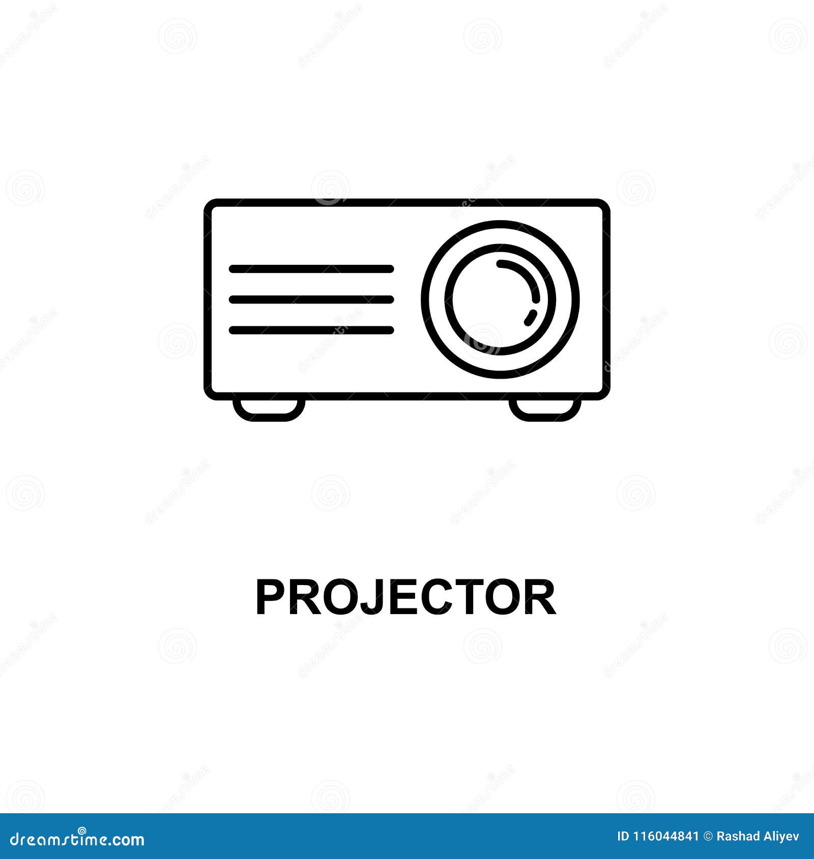 Projector Icon. Element of Cinema for Mobile Concept and Web Apps. Thin ...