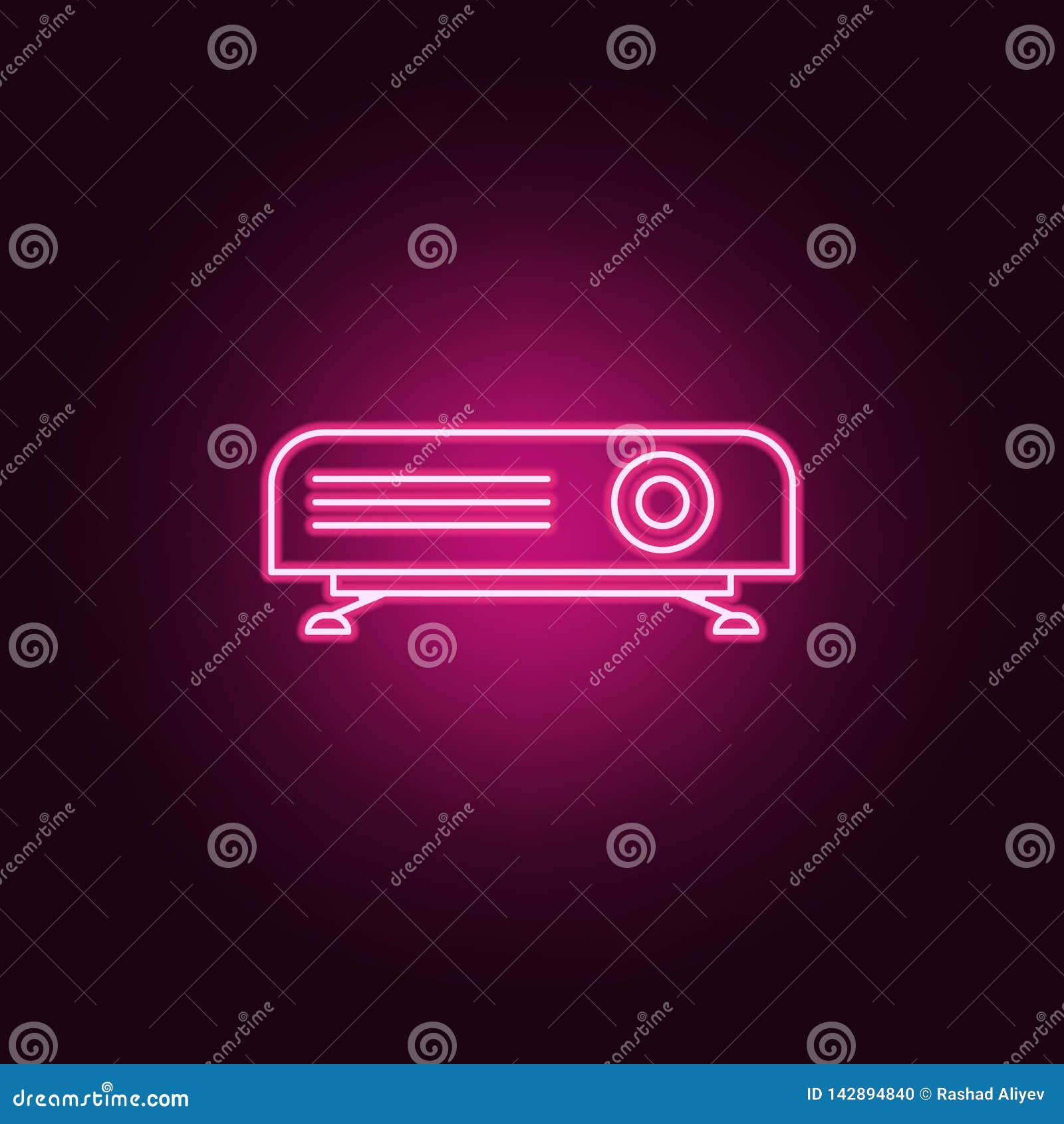 Projector Icon. Elements of Cinema in Neon Style Icons Stock ...