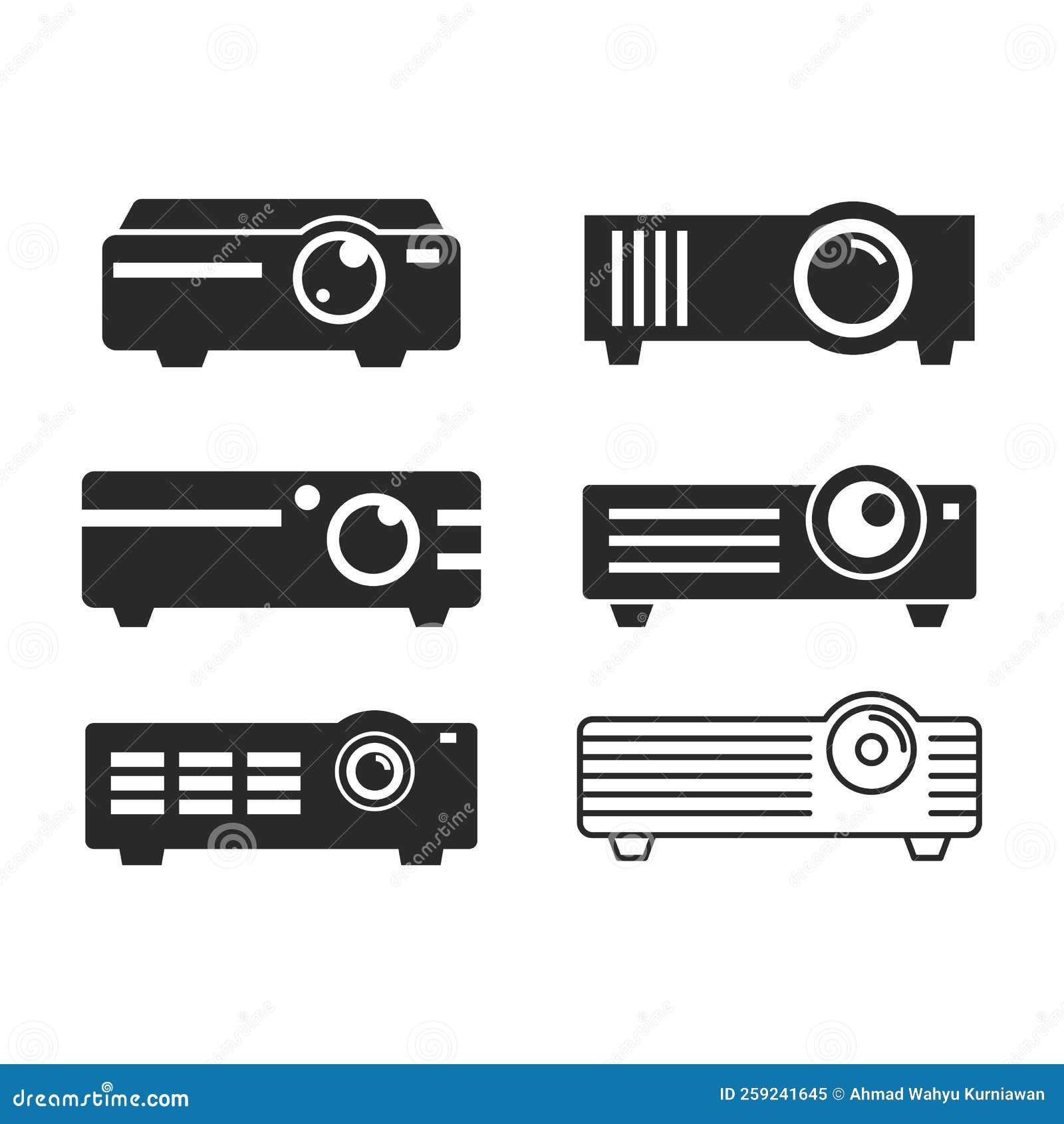 Projector icon stock vector. Illustration of modern - 259241645