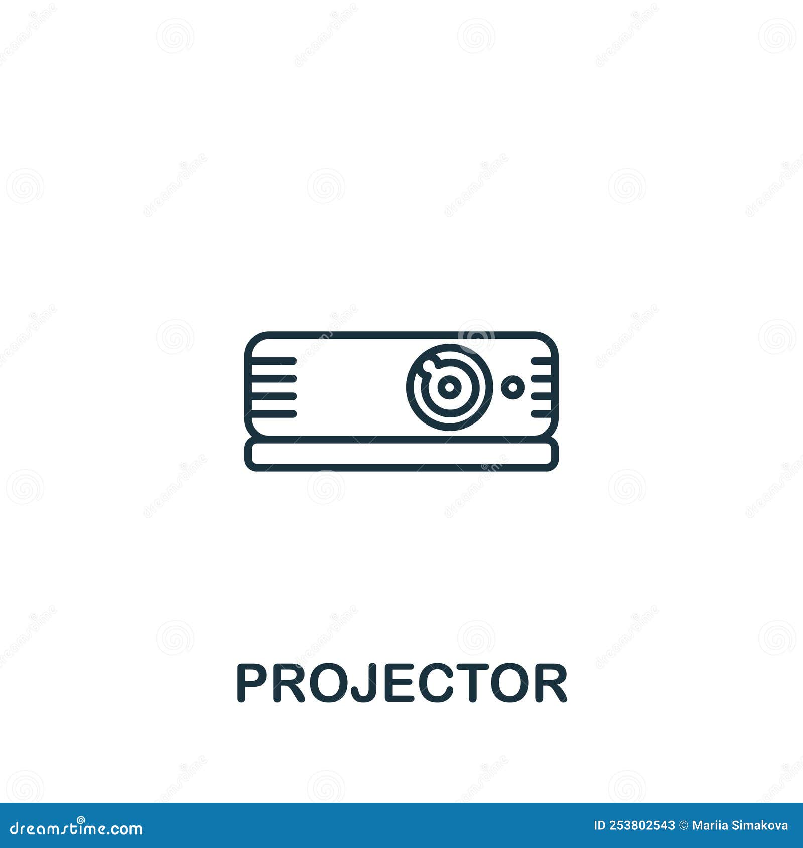 Projector Icon. Line Simple Icon for Templates, Web Design and ...
