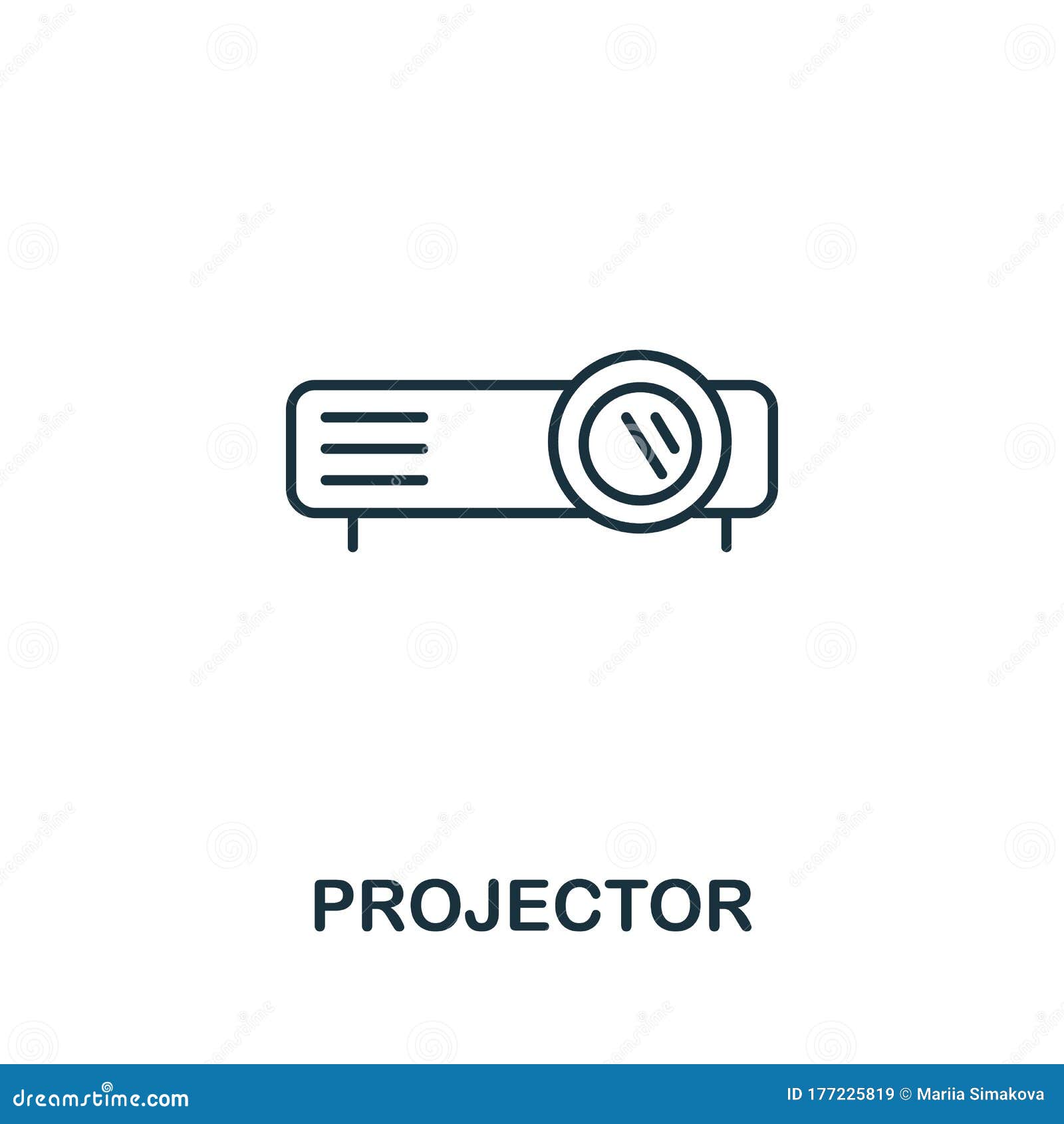 Projector Icon from Office Tools Collection. Simple Line Projector Icon ...