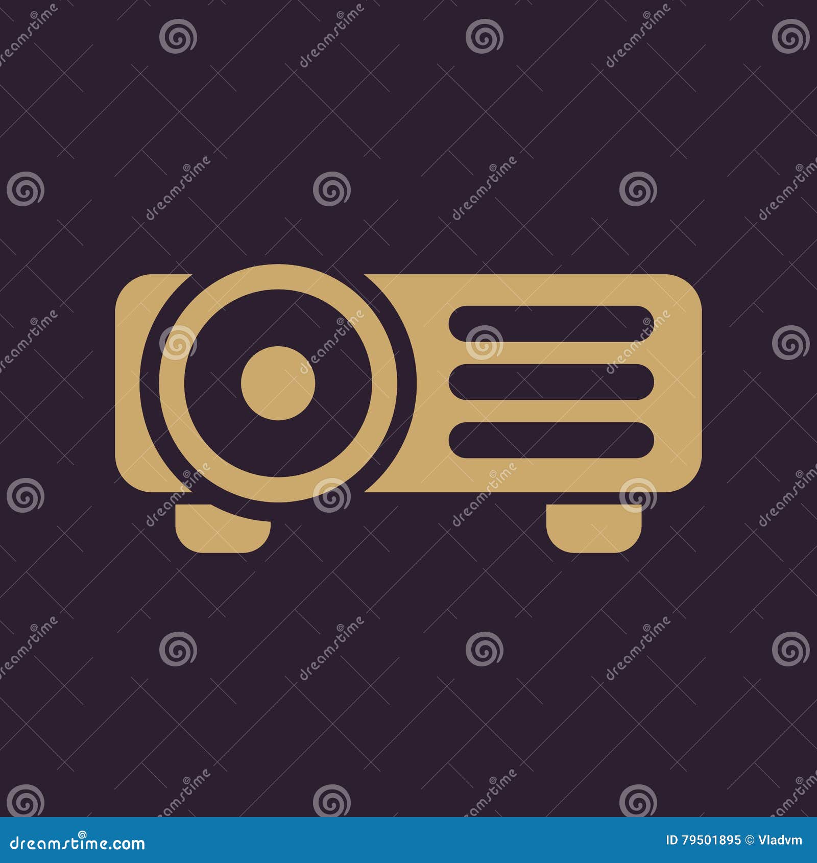 The Projector Icon. Presentation Symbol Stock Vector - Illustration of ...