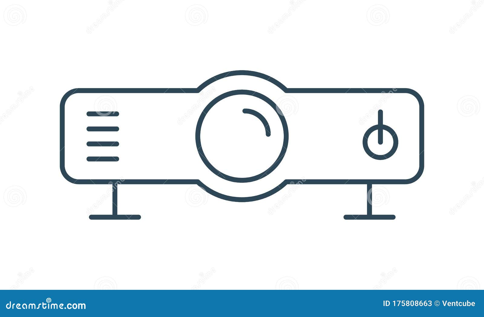 The Projector Icon Presentation Symbol Flat Vector Image Stock Vector ...