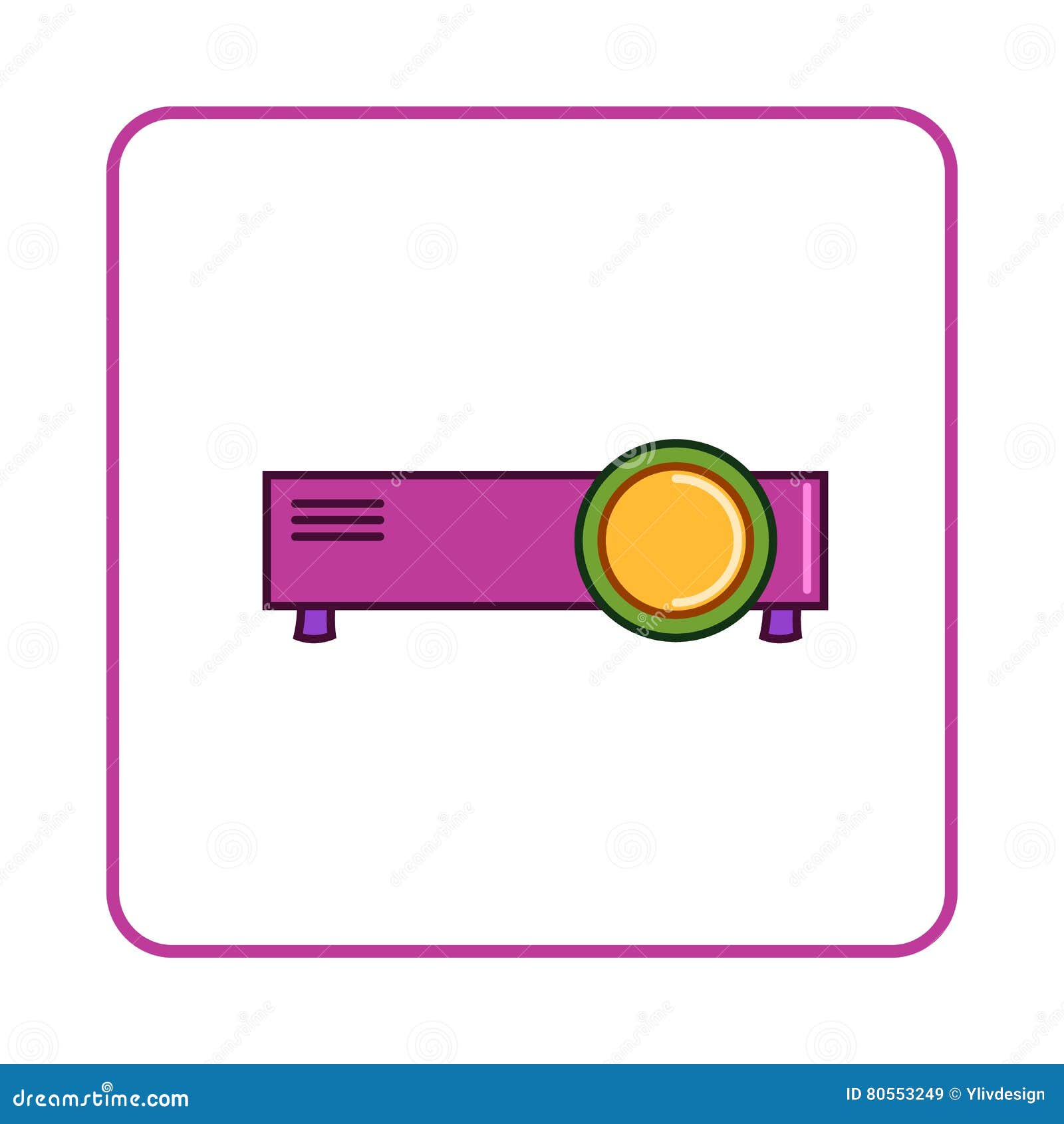 Projector Icon, Simple Style Stock Vector - Illustration of film ...