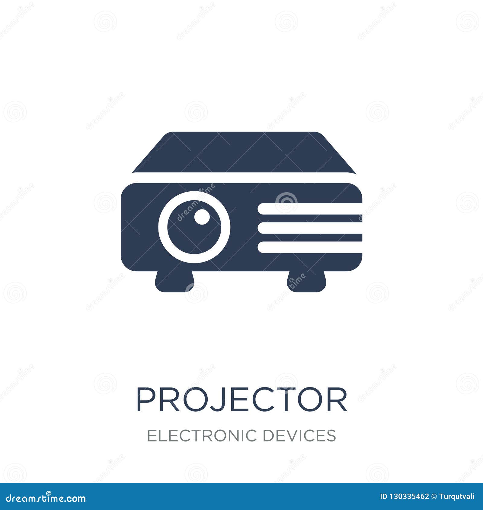 Projector Icon. Trendy Flat Vector Projector Icon on White Backg Stock ...