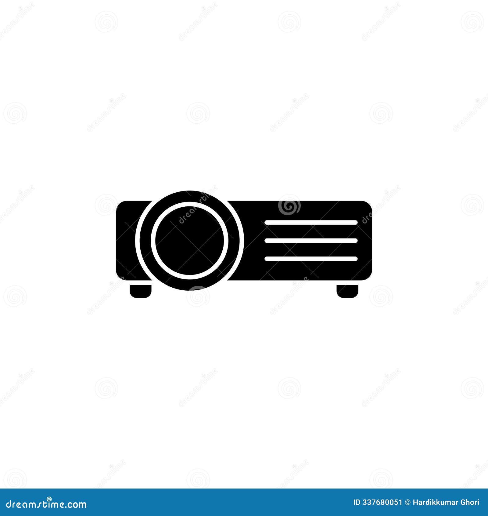 Projector Icon Set. Cinema Screen Projector Machine Vector Symbol ...