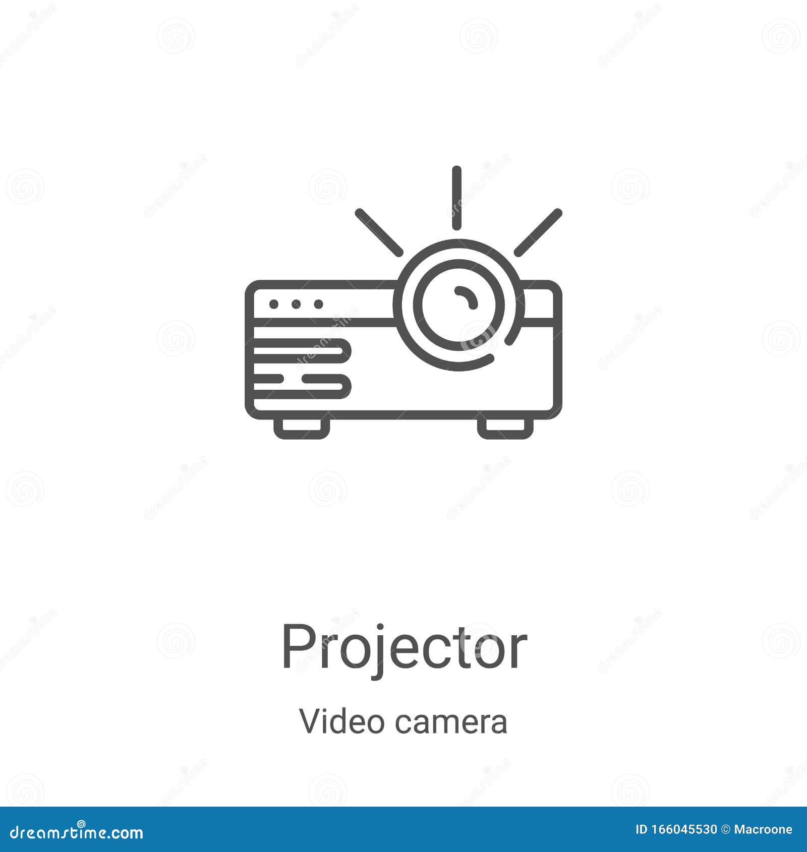 Projector Icon Vector from Video Camera Collection. Thin Line Projector ...