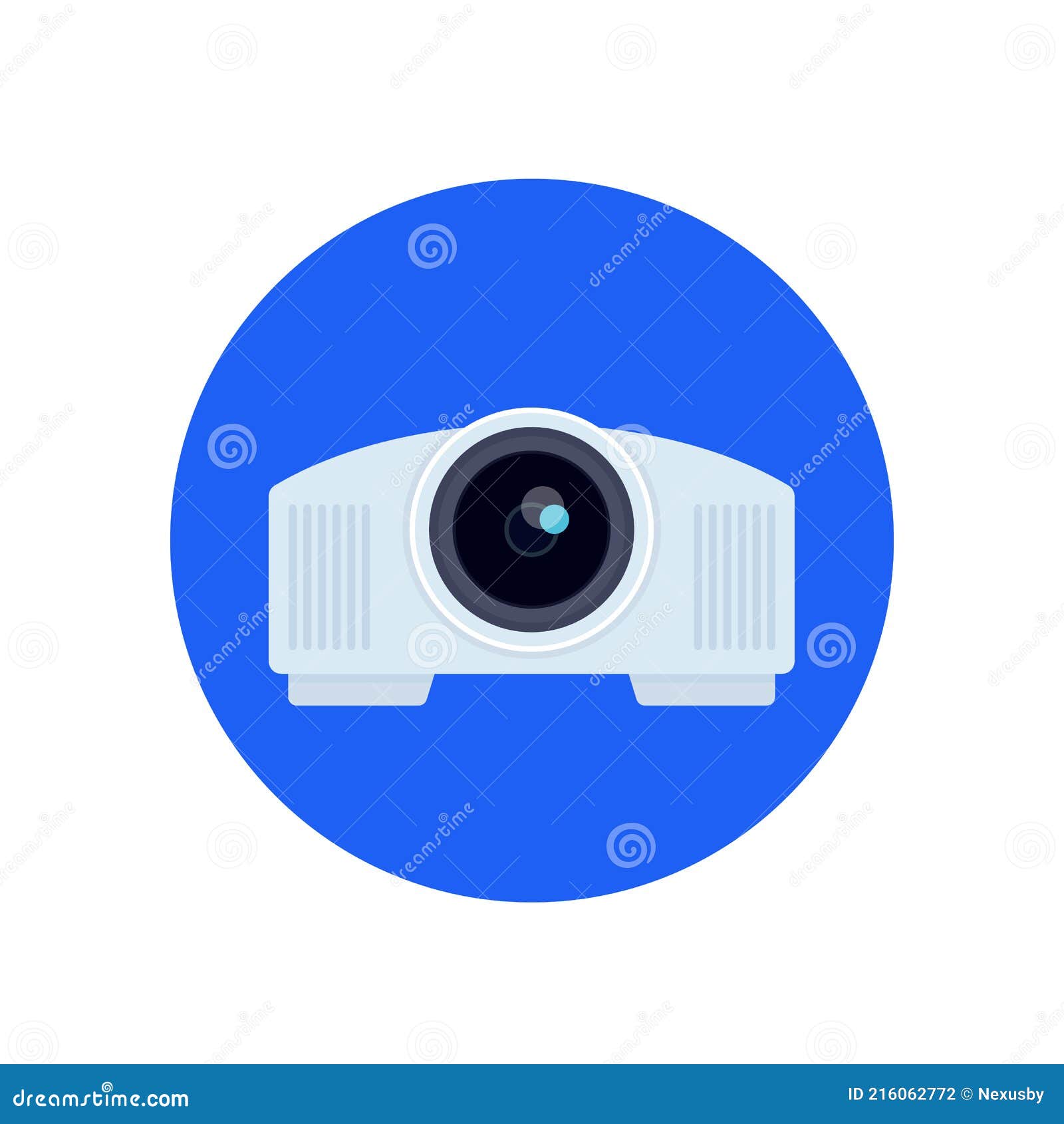 Projector Icon on White, Vector Stock Vector - Illustration of ...
