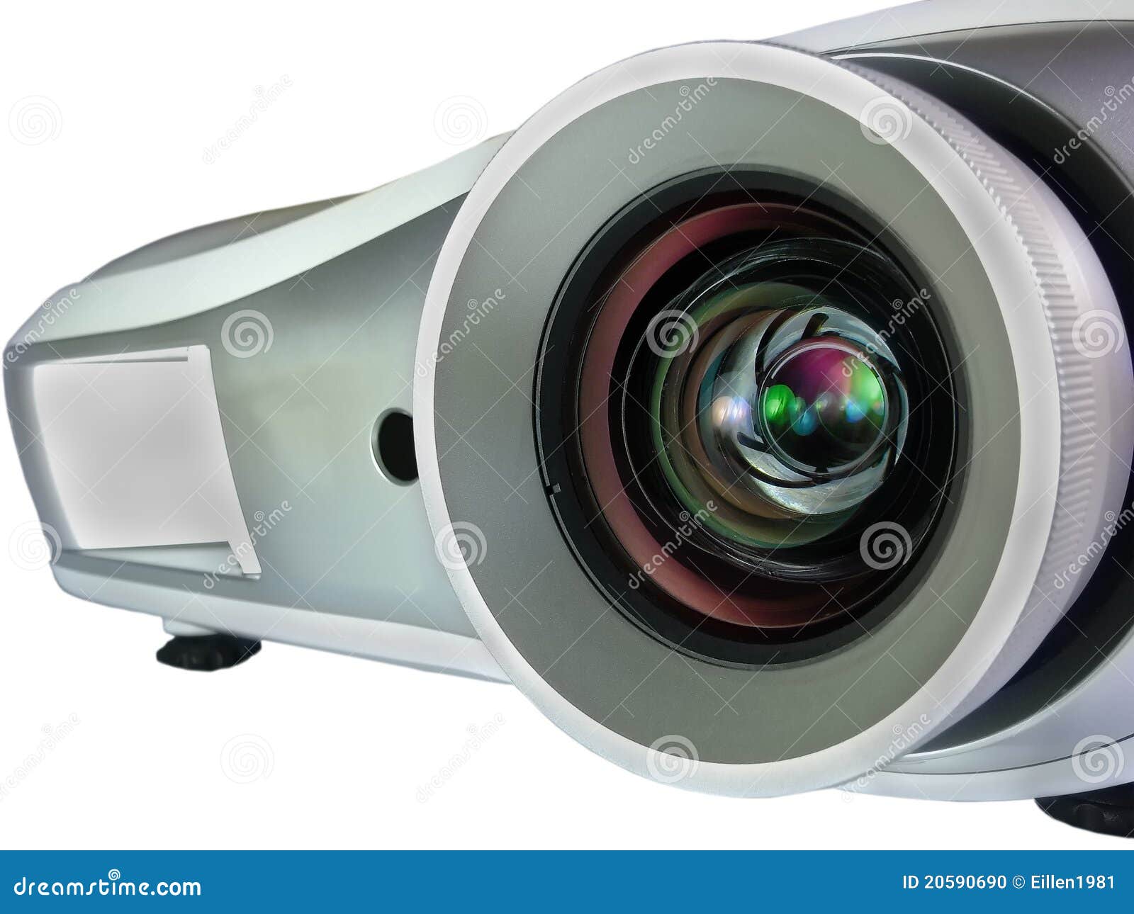 Projector Isolated on White Background Closeup Stock Photo - Image of ...