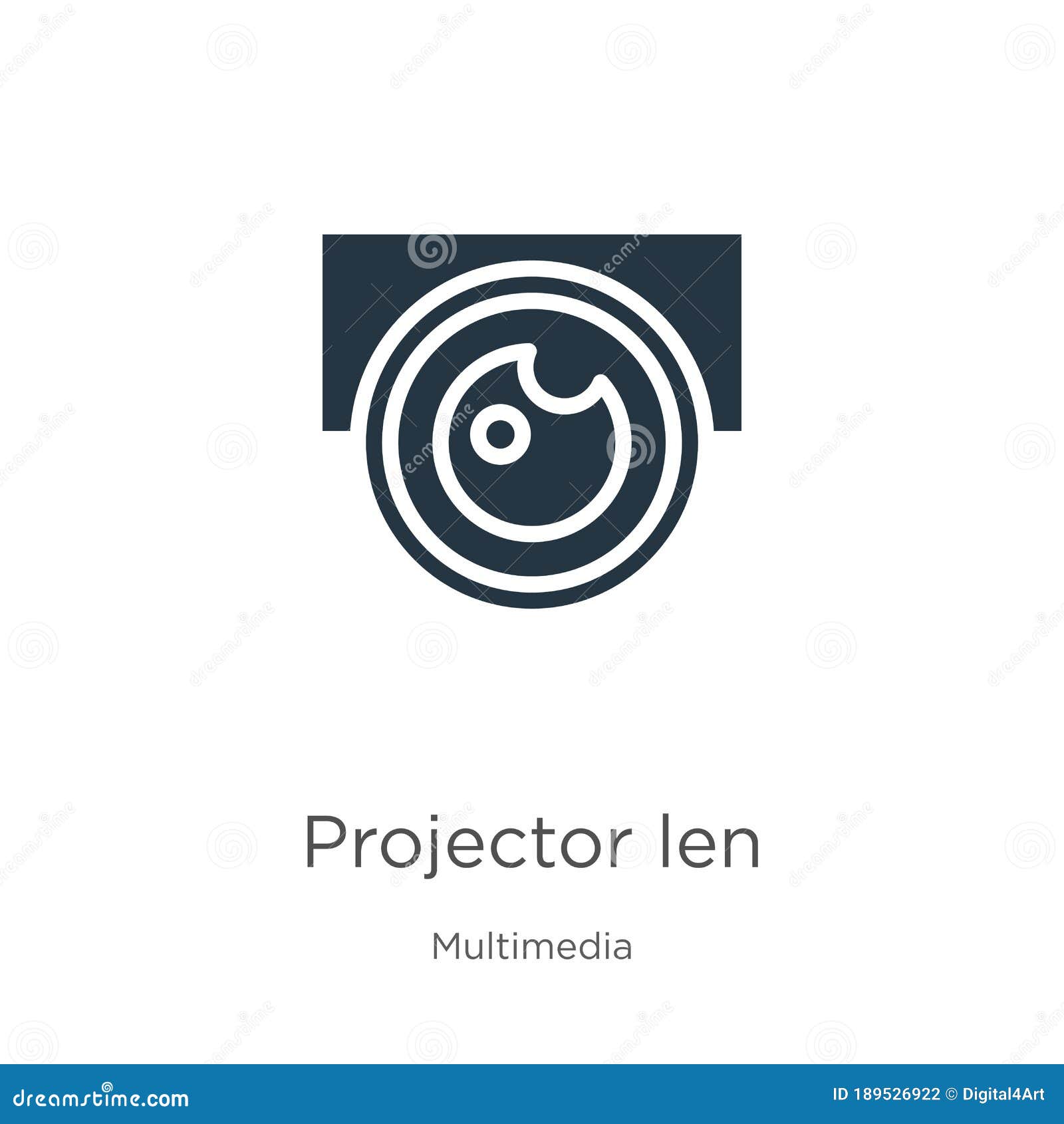 Projector Len Icon Vector. Trendy Flat Projector Len Icon from ...