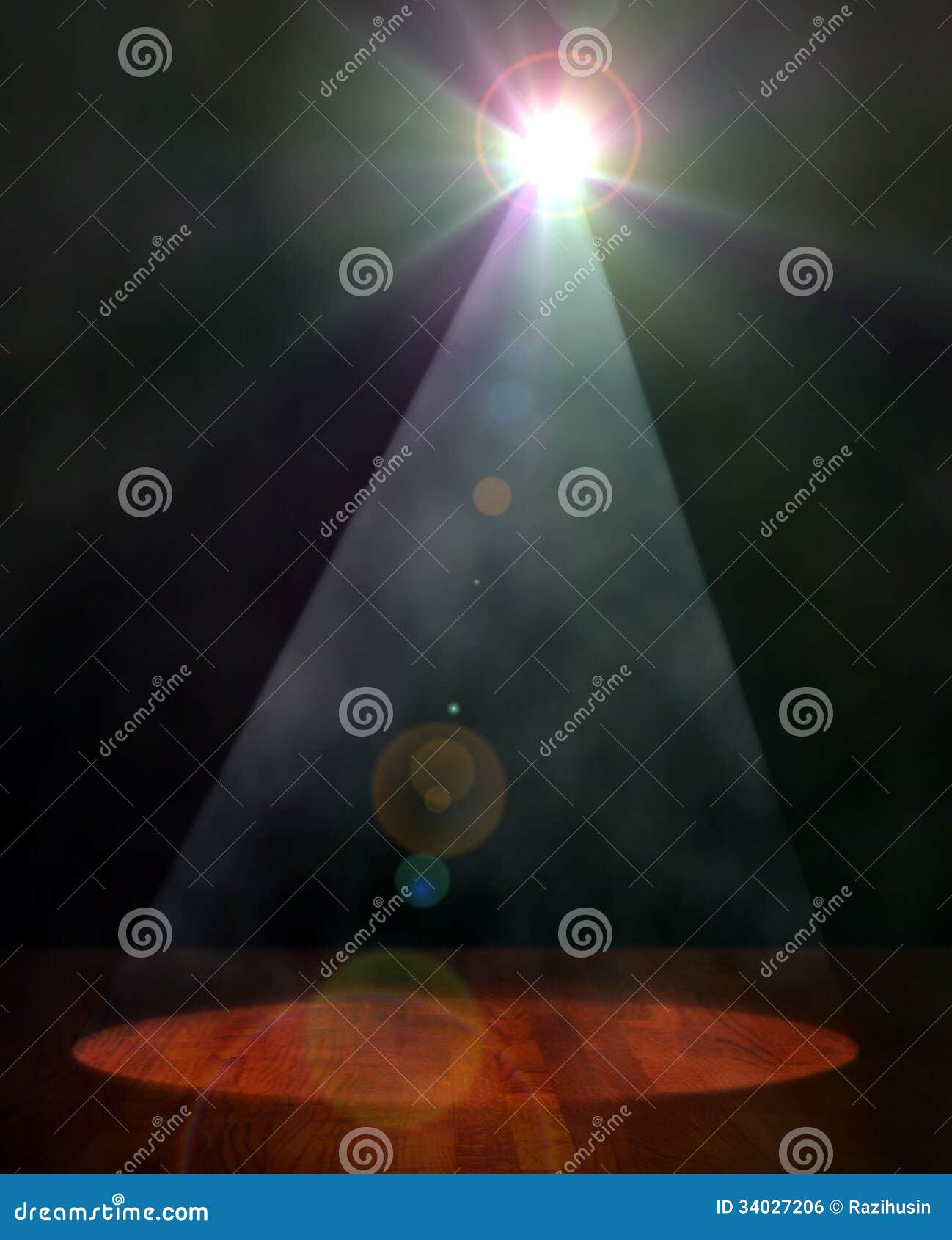 Projector Light In The Circus Show Cute Cartoon Black Cat With Hat ...