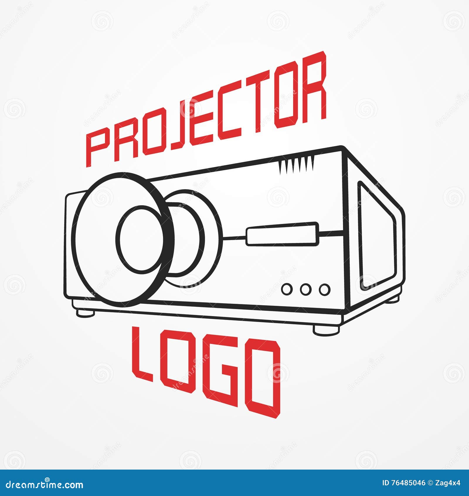 Projector line logo stock illustration. Illustration of logo - 76485046