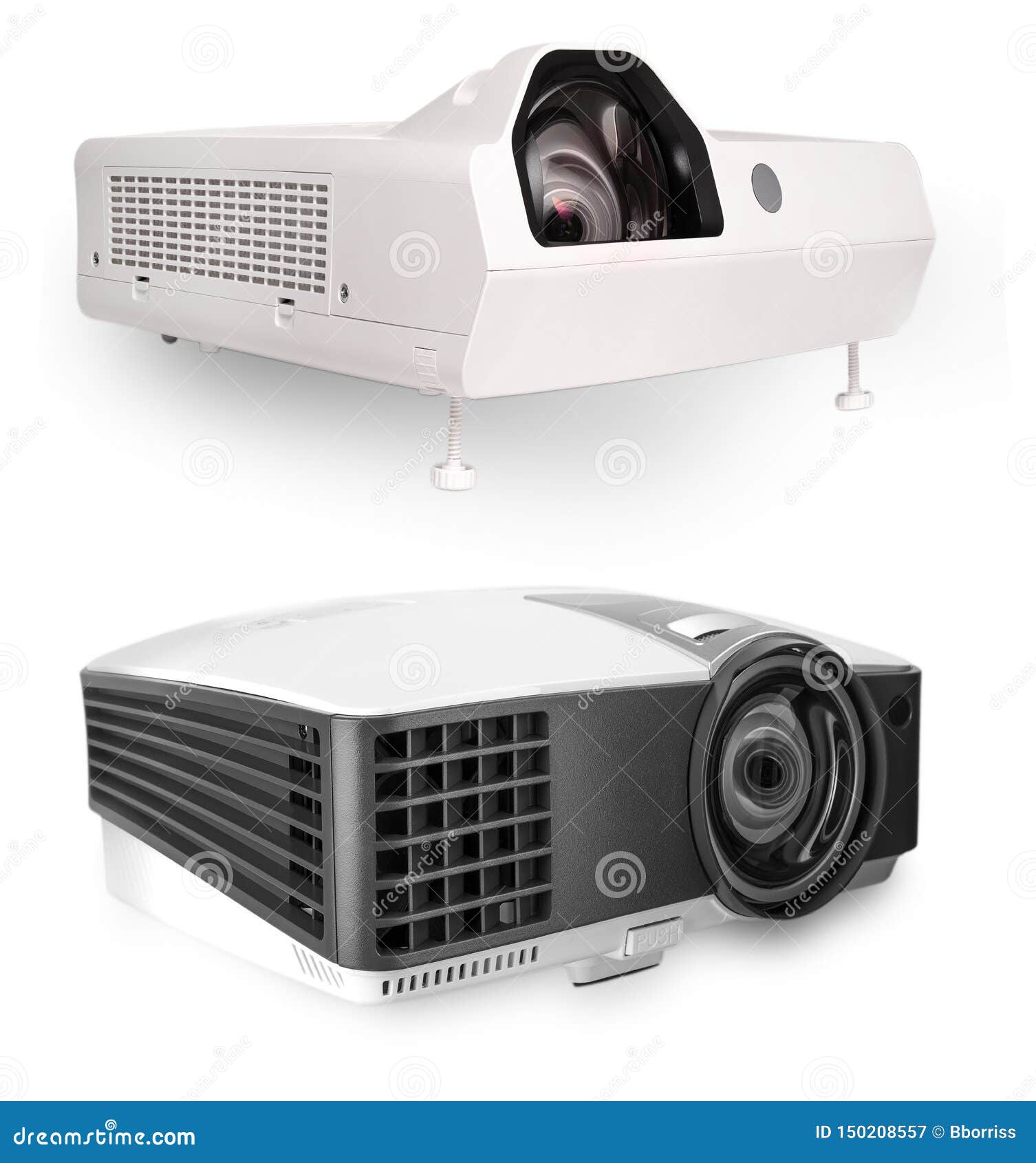 Projector Multimedia White Colour Stock Image - Image of electronics ...