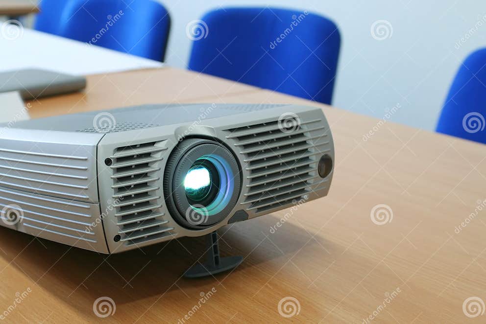 Projector at Office Table (horizontal) Stock Image - Image of classroom ...