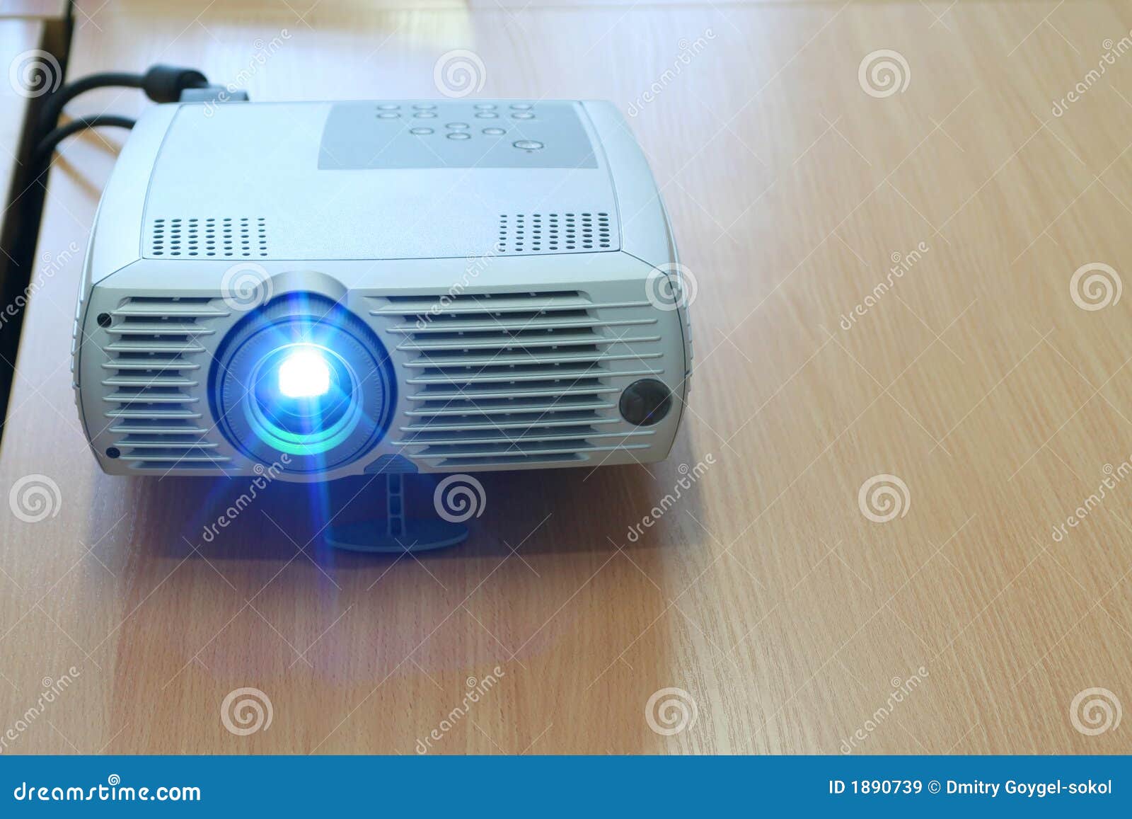 Projector On Table With Chairs Behind (horizontal) Stock Photography ...