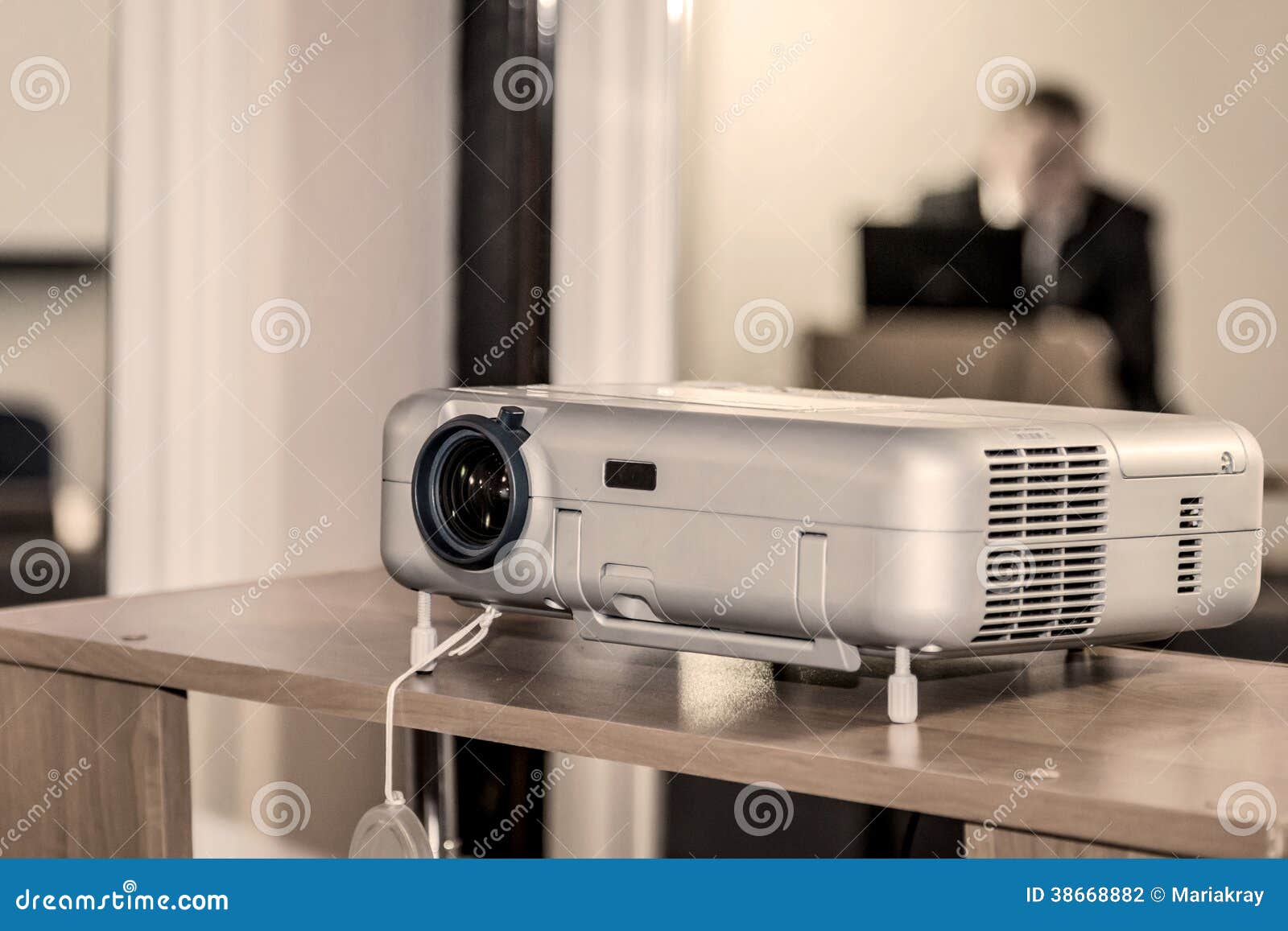 Projector on office table stock photo. Image of contemporary - 38668882