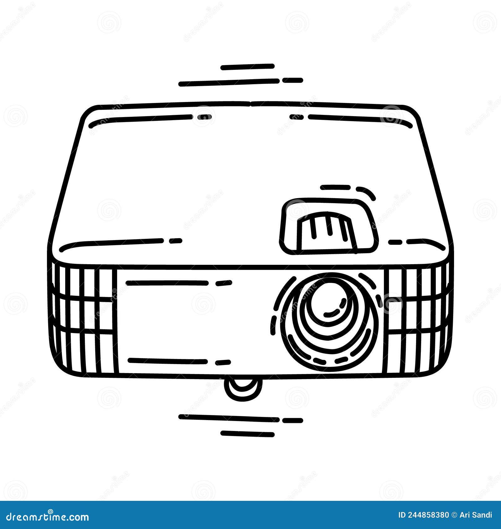 Projector Portable Icon. Doodle Hand Drawn or Outline Icon Style Stock ...